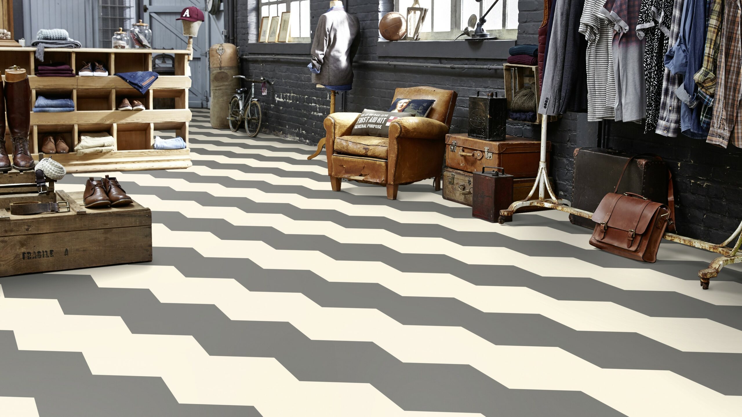 PISO LVT TARKETT MIXONOMI CHARCOAL HEXAGONO 20 Cm X 23 1 Cm X 2 5 Mm